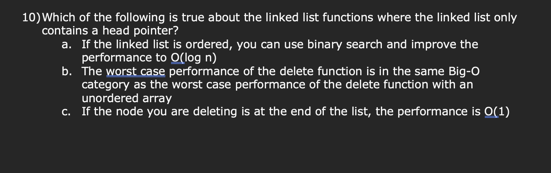 Solved Select true or false for the statements below. | Chegg.com