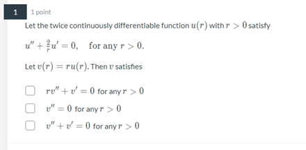 Solved 1 1 point Let the twice continuously differentiable | Chegg.com