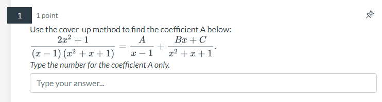 Solved (x−1)(x2+x+1)2x2+1=x−1A+x2+x+1Bx+CTo set up the | Chegg.com