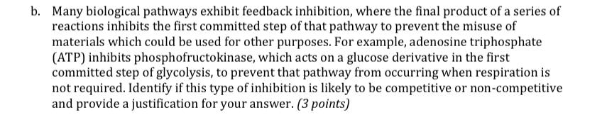 [Solved]: Many biological pathways exhibit feedback inhibi