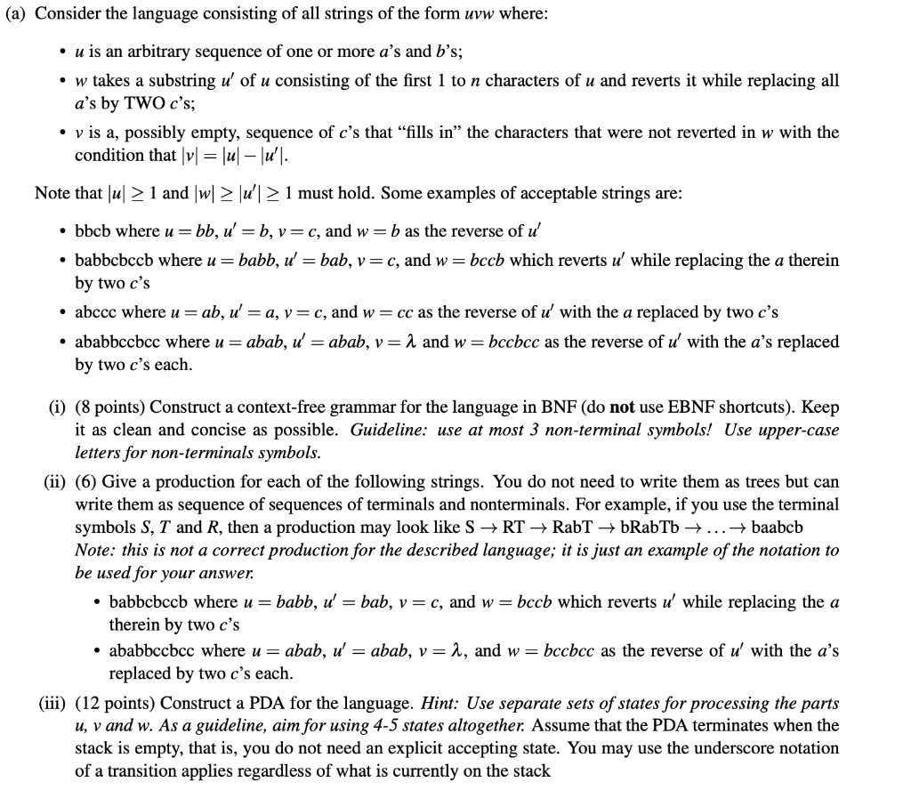 Consider the language consisting of all strings of | Chegg.com