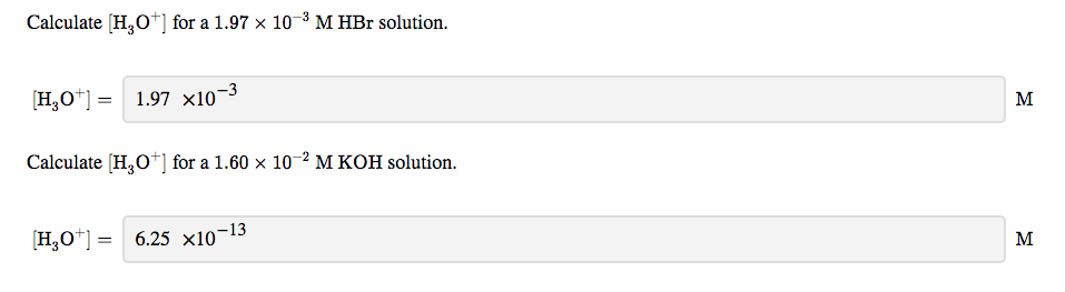Solved Calculate H,Ot] for a 1.97 x 10-3 M HBr solution. | Chegg.com