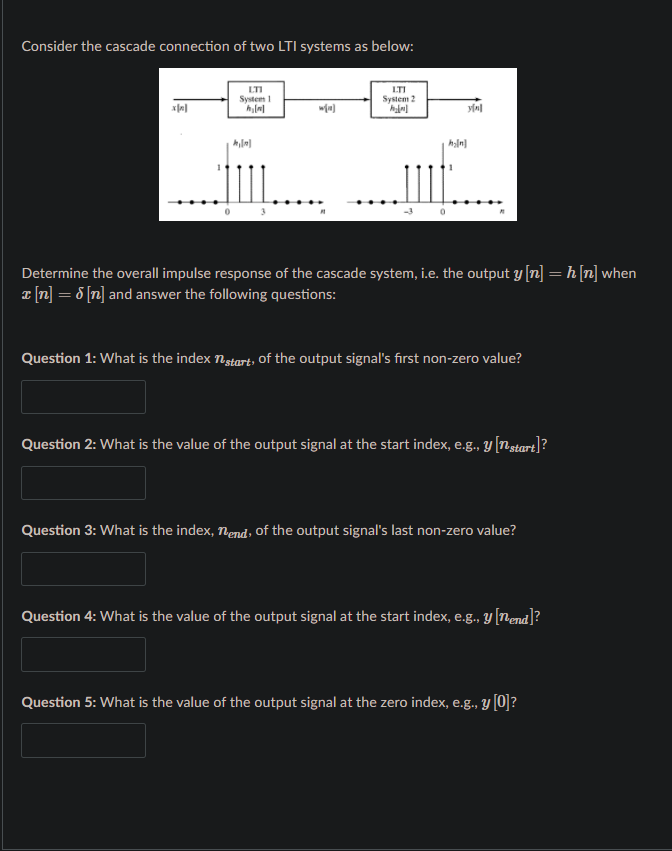 Solved Consider the cascade connection of two LTI systems as | Chegg.com