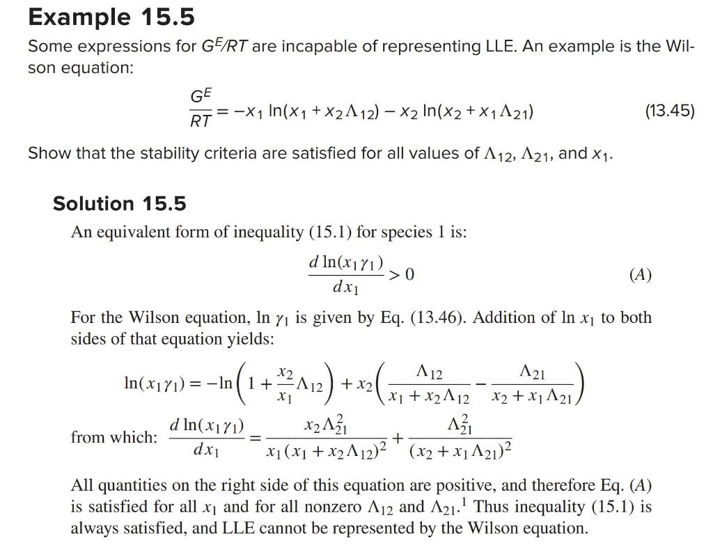 Solved 15.8. It is demonstrated in Ex. 15.5 that the Wilson | Chegg.com