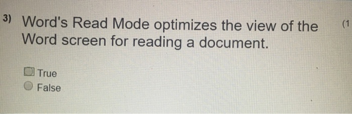 Solved Word's Read Mode optimizes the view of the ( Word | Chegg.com