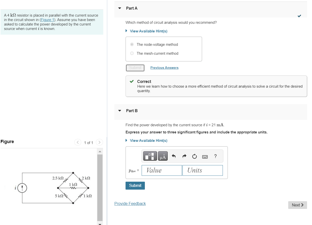 Solved A 4kΩ resistor is placed in parallel with the current | Chegg.com