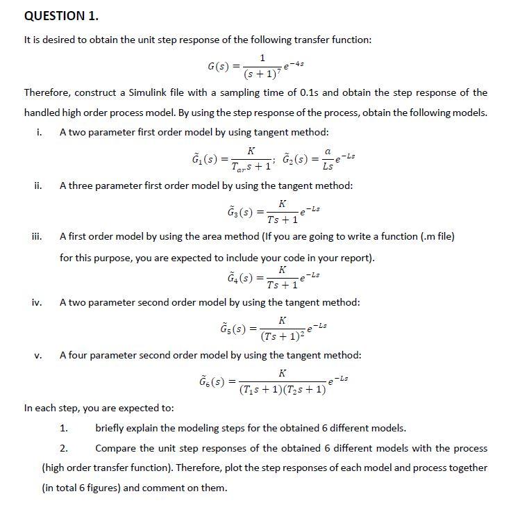 Solved It is desired to obtain the unit step response of the | Chegg.com