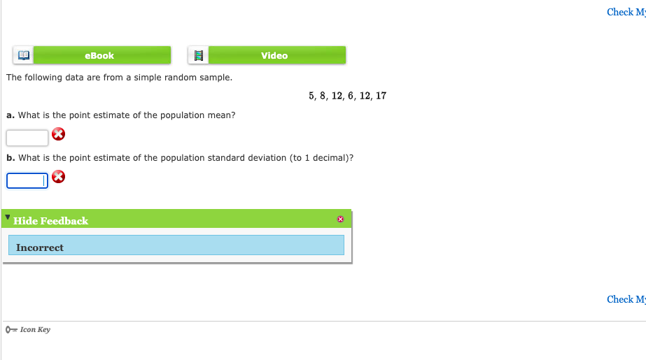 Solved The following data are from a simple random sample. | Chegg.com
