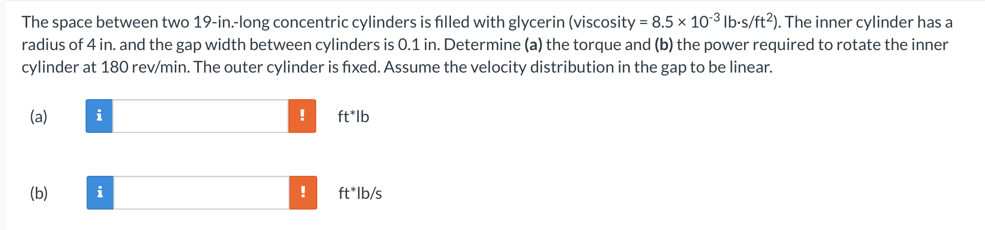 Solved The space between two 19-in.-long concentric | Chegg.com