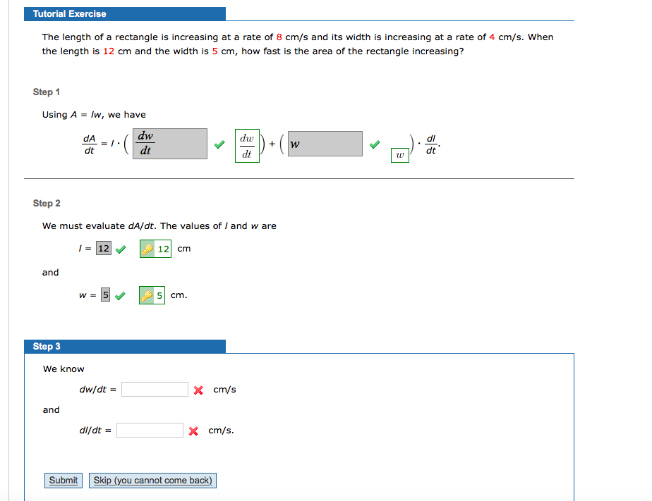 Solved Tutorial Exercise The length of a rectangle is | Chegg.com