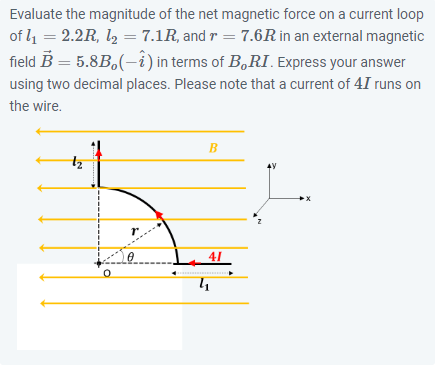 Solved Evaluate the magnitude of the net magnetic force on a | Chegg.com