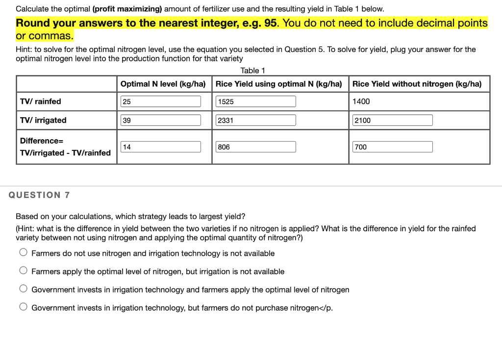 Solved Calculate the optimal (profit maximizing) amount of | Chegg.com