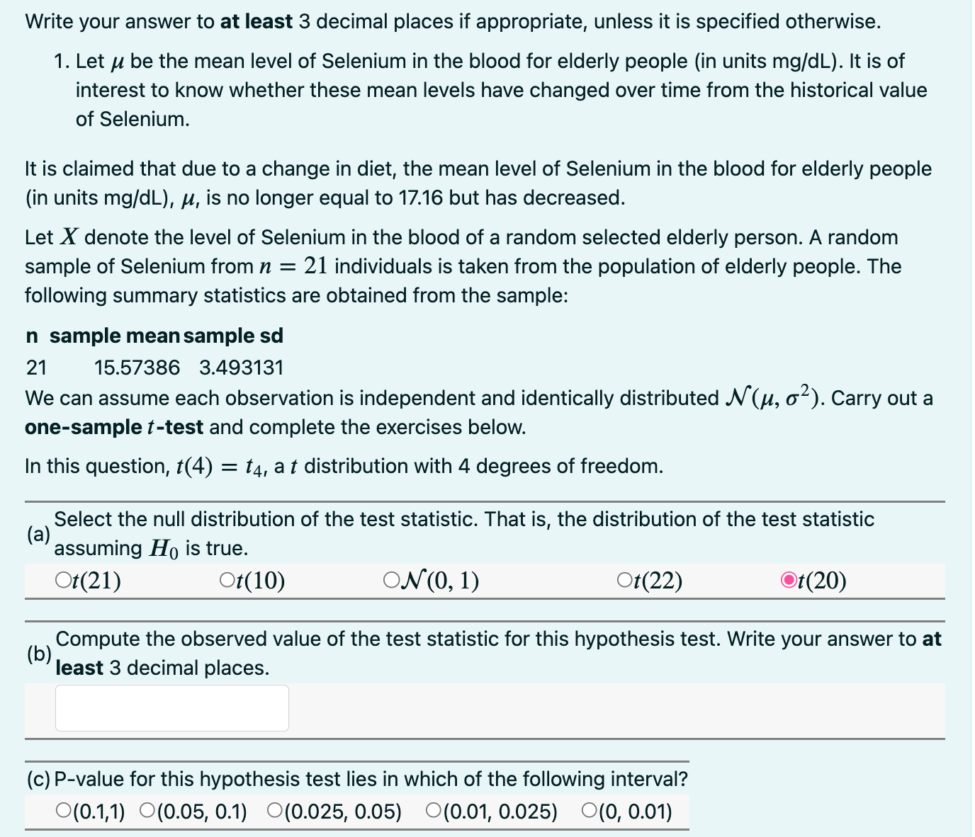 Solved Write your answer to at least 3 decimal places if | Chegg.com