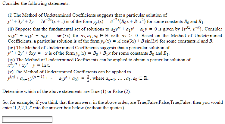Solved Consider the following statements. = = - - + (1) The | Chegg.com