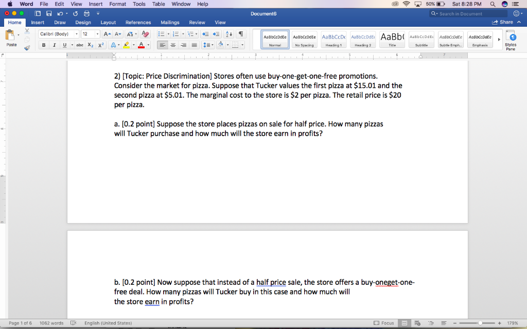 Solved Word File Edit View Insert Format Tools Table Window | Chegg.com