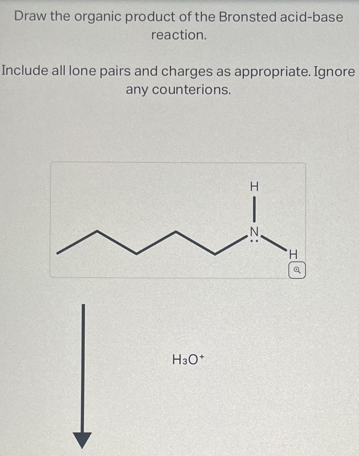 Solved Draw the organic product of the Bronsted acid-base | Chegg.com