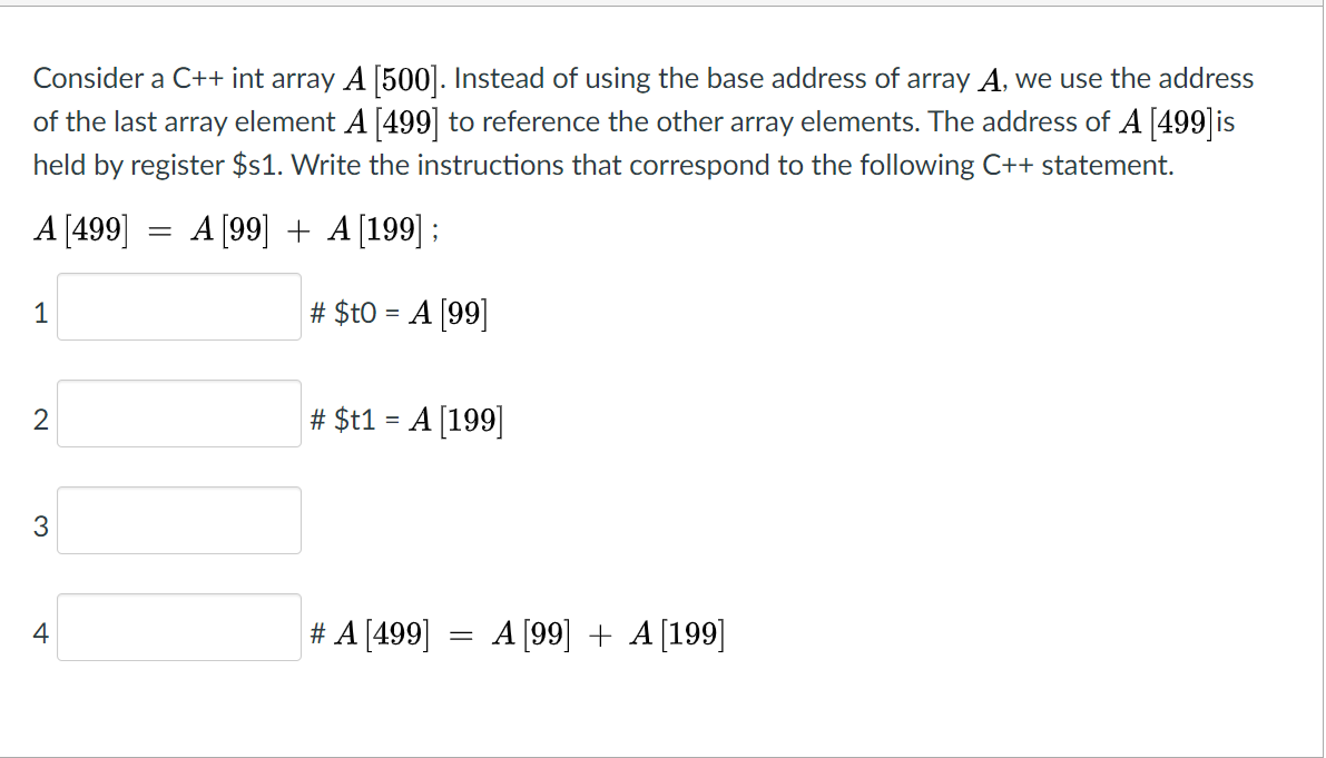 Solved Consider A C Int Array A 500 Instead Of Using 9894