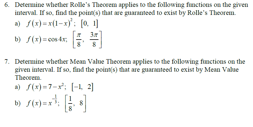 Solved Determine Whether Rolles Theorem Applies To The