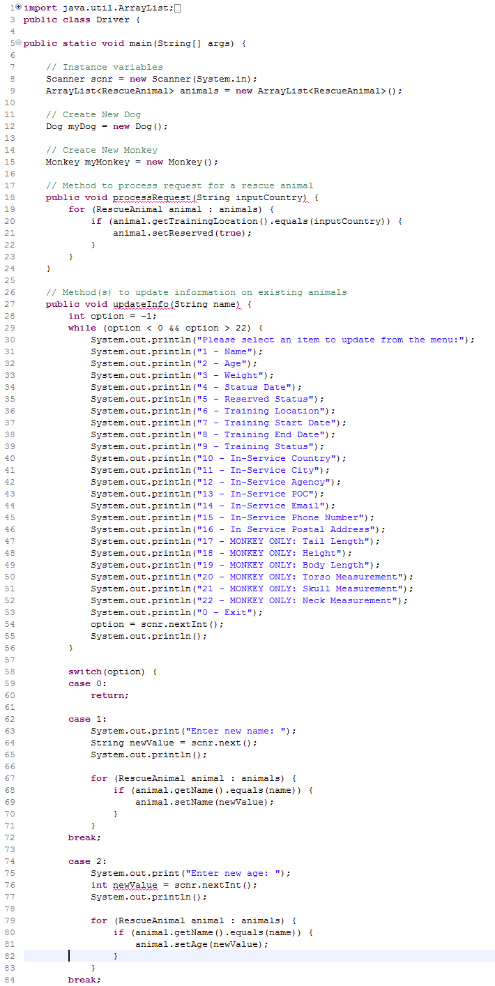 This is a four part program; Dog.java, | Chegg.com