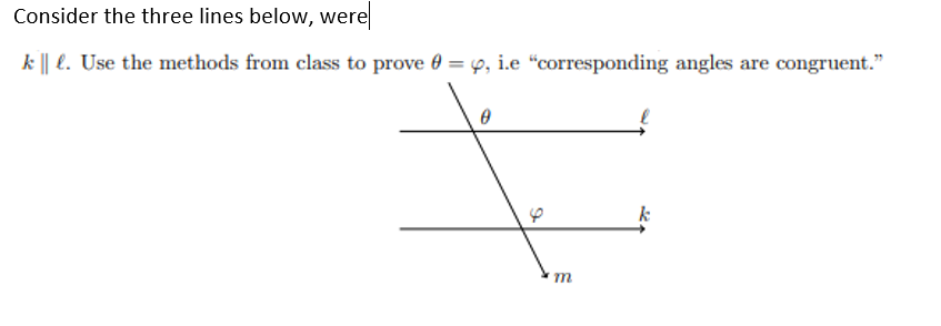 Solved Consider the three lines below, were k || 1. Use the | Chegg.com