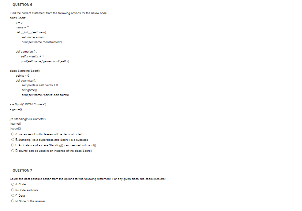 Solved Find the correct statement from the following options | Chegg.com