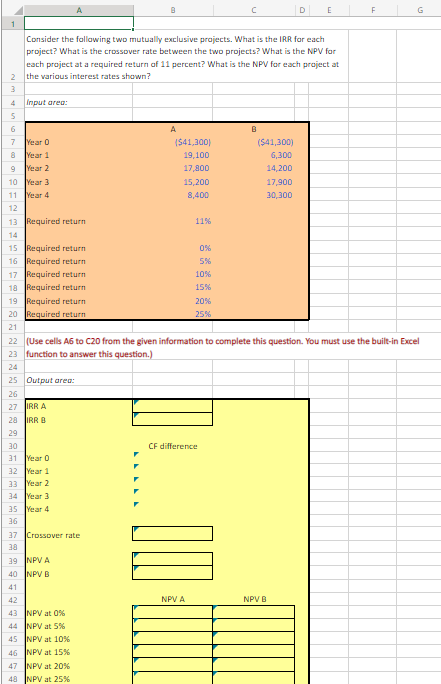 Consider the following two mutually exclusive | Chegg.com