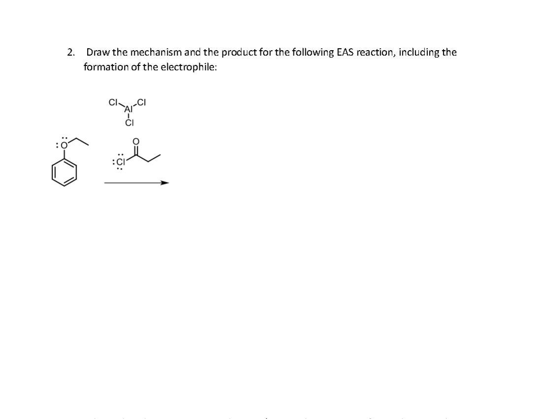 Solved 2. Draw the mechanism and the product for the | Chegg.com