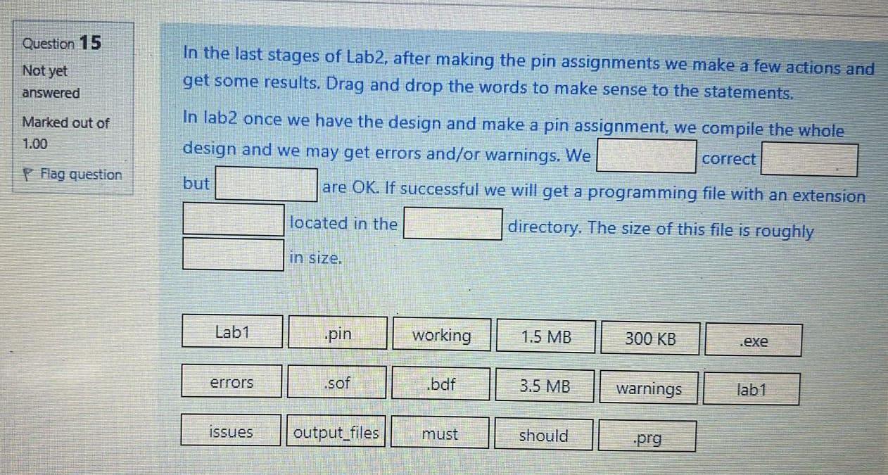 Solved In the last stages of Lab2, after making the pin | Chegg.com