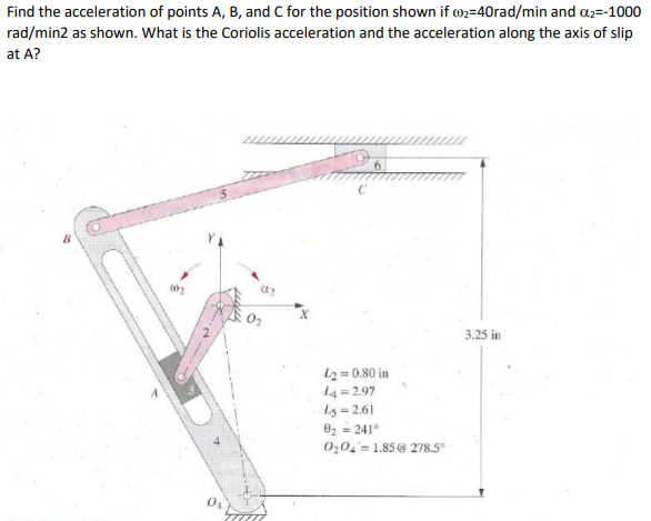 Find the acceleration of points A, B, and C for the | Chegg.com