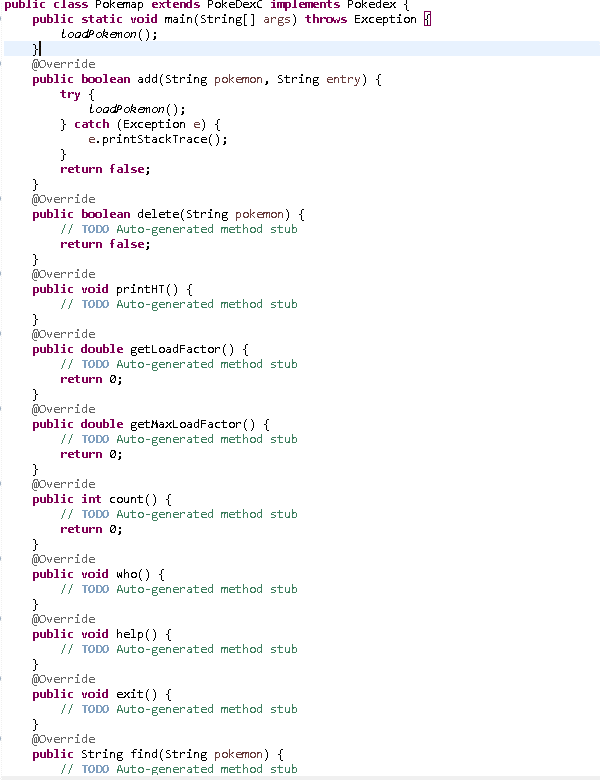 Solved public class Pokemap extends Pokedexc implements | Chegg.com