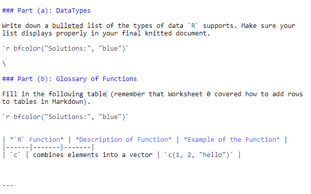 Part (a): DataTypes Write down a bulleted list | Chegg.com