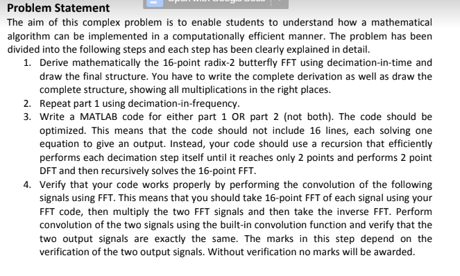 Solved Problem Statement The aim of this complex problem is | Chegg.com