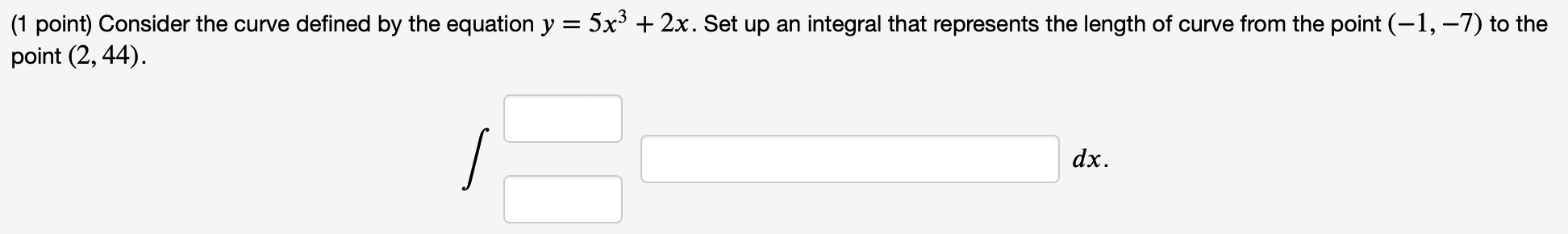 Solved (1 point) Consider the curve defined by the equation | Chegg.com
