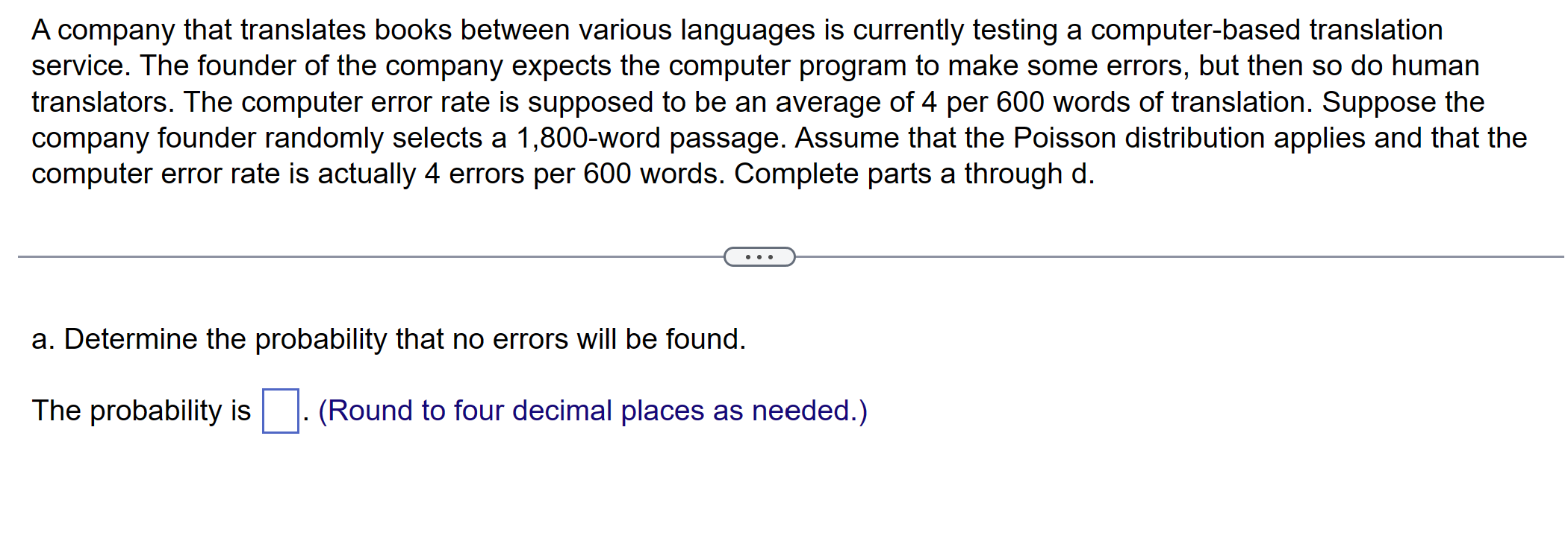 Solved A company that translates books between various | Chegg.com