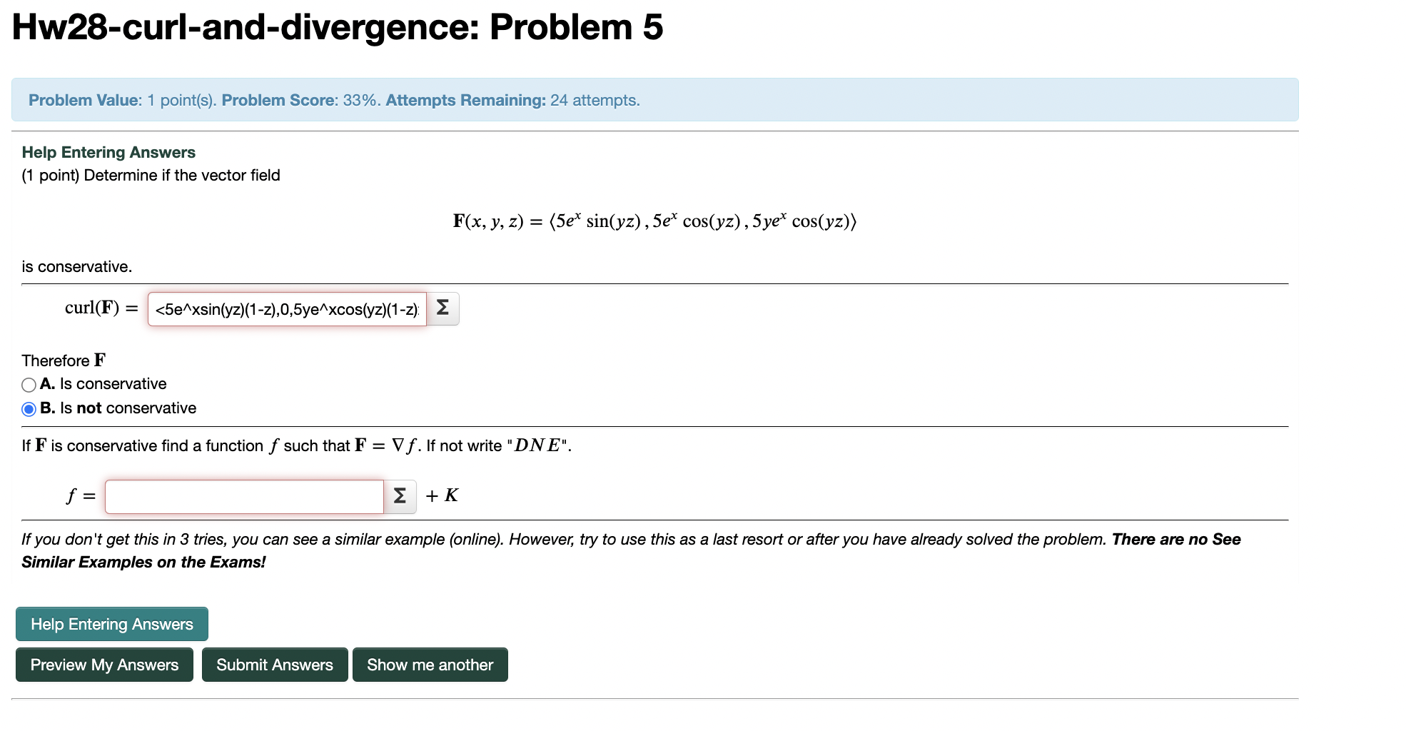 Solved Hw28-curl-and-divergence: Problem 5 Problem Value: 1 | Chegg.com | Chegg.com