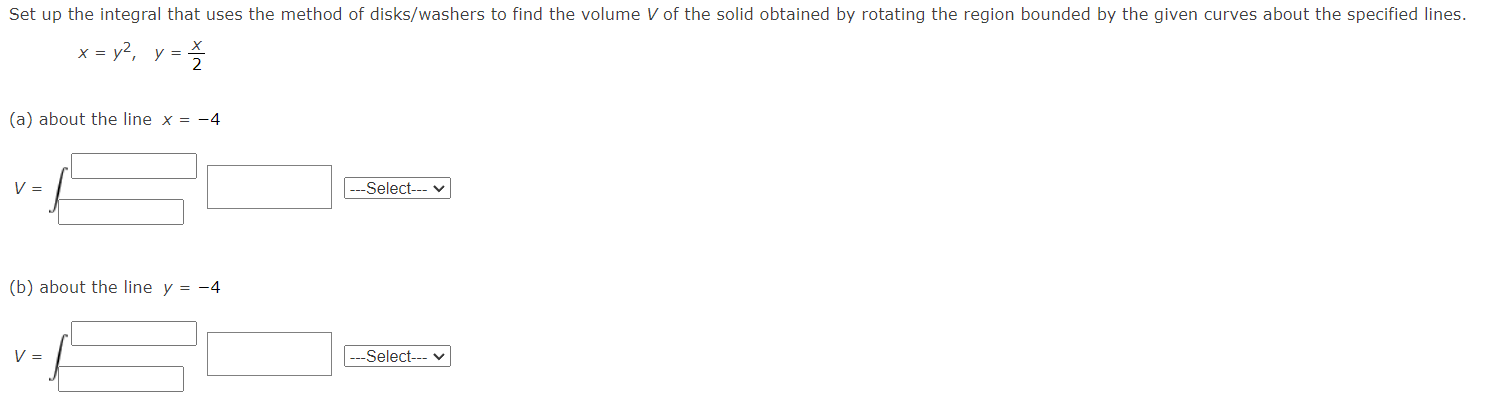 Solved Set up the integral that uses the method of | Chegg.com