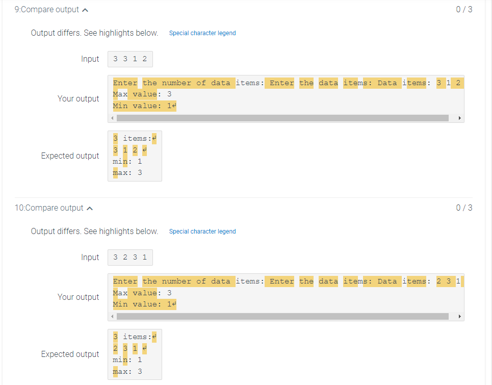 Solved in C++ (errors + used code below) 11.9 Find the max | Chegg.com
