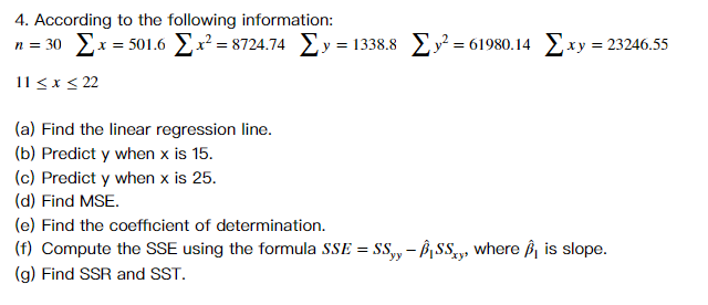 Solved 4. According to the following information: | Chegg.com