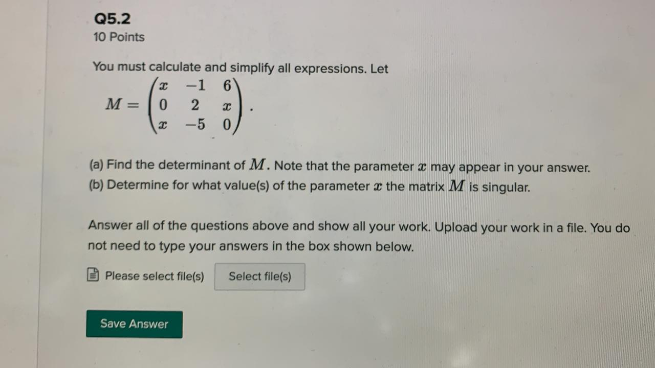 Solved Q5.1 12 Points 3 0 0 Let N 1 -1 2 -2 1 0 (a) Find the | Chegg.com