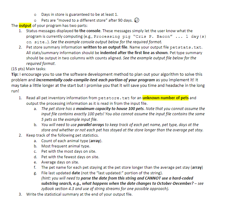 Solved USE VECTORS NOT ARRAYS!!!! USE VECTORS NOT | Chegg.com