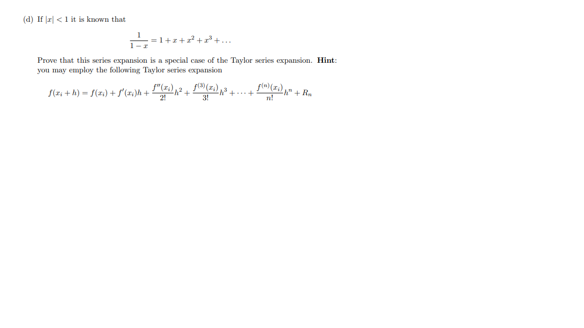 Solved (d) If ∣x∣