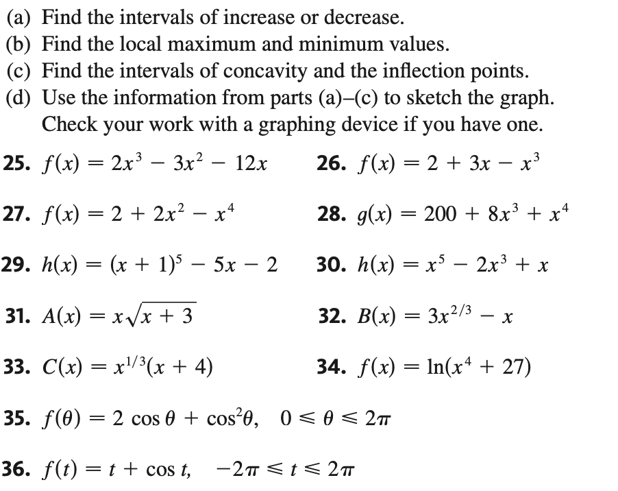Solved (a) ﻿Find the intervals of increase or decrease.(b) | Chegg.com
