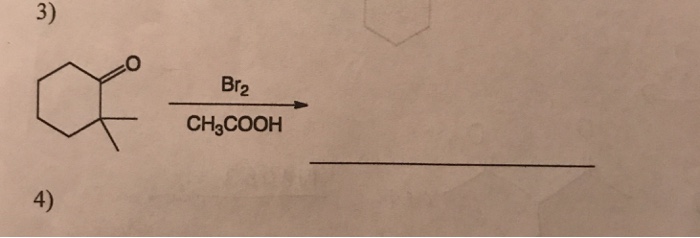 Solved 3) Br2 CH3COOH 4) | Chegg.com