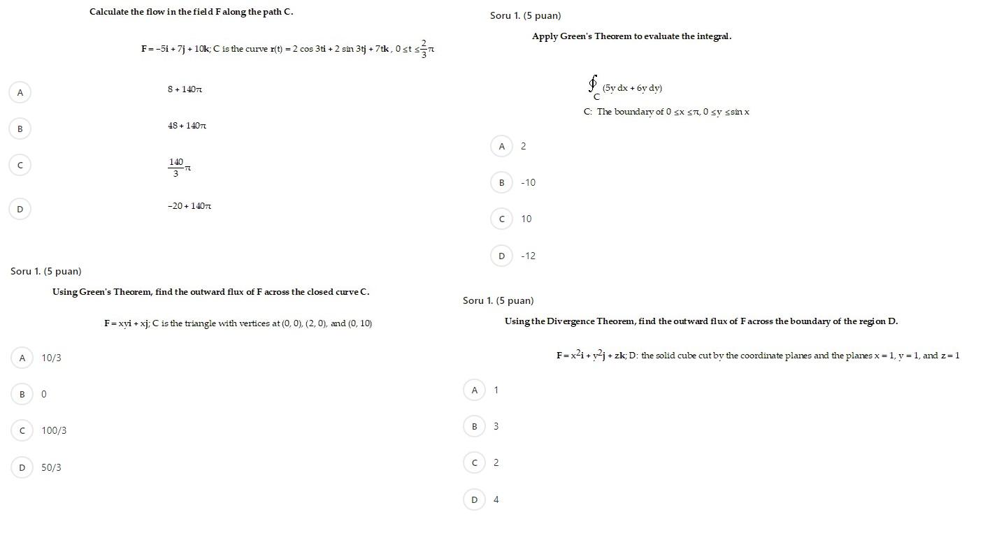 Solved Calculate the flow in the field F along the path C. | Chegg.com