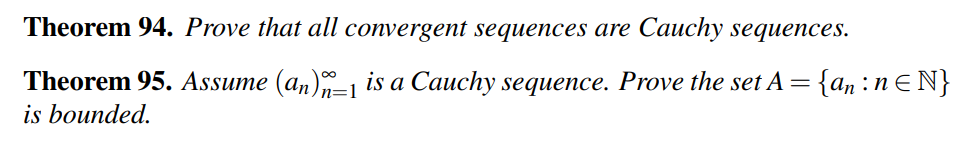 Solved Theorem 94. Prove that all convergent sequences are | Chegg.com