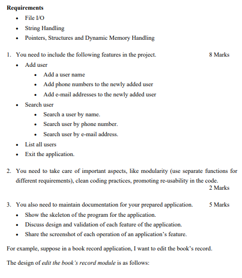 Solved Requirements File Io • String Handling • Pointers 
