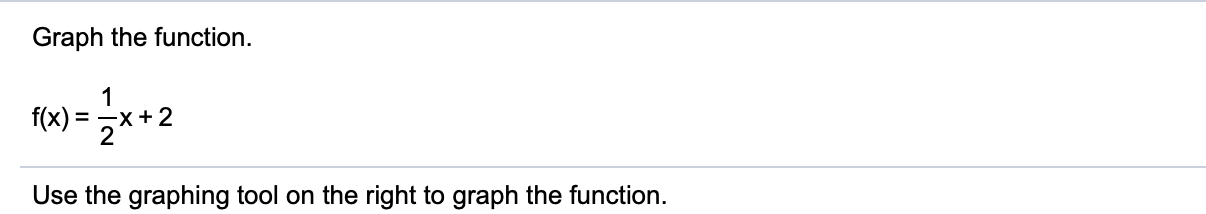Solved Graph the function. 1 f(x) = = -x + 2 Use the | Chegg.com
