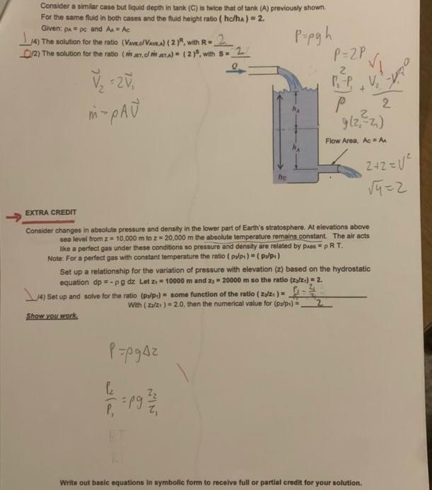 Solved Consider a similar case but liquid depth in tank (C) | Chegg.com