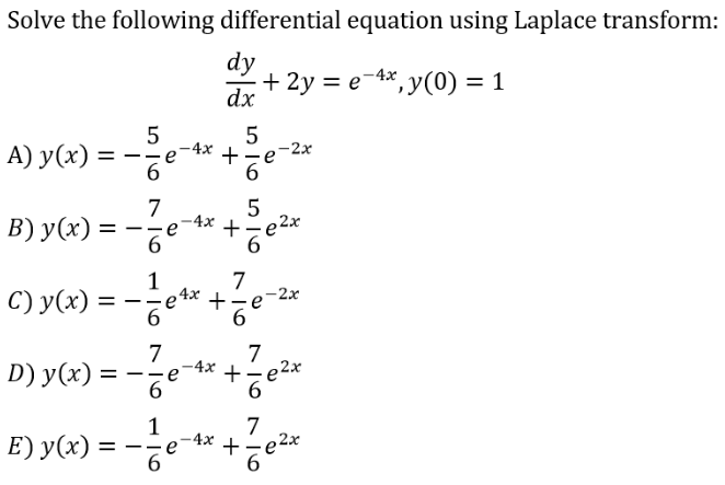 Solved Solve the following differential equation using | Chegg.com
