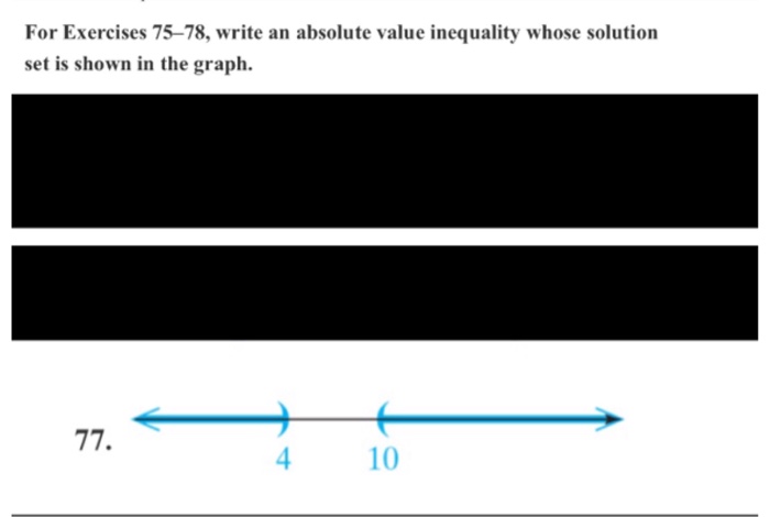 Solved Write an absolute value inequality whose solution set | Chegg.com